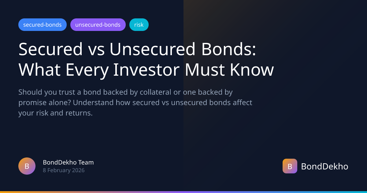 Secured vs Unsecured Bonds: What Every Investor Must Know | BondDekho